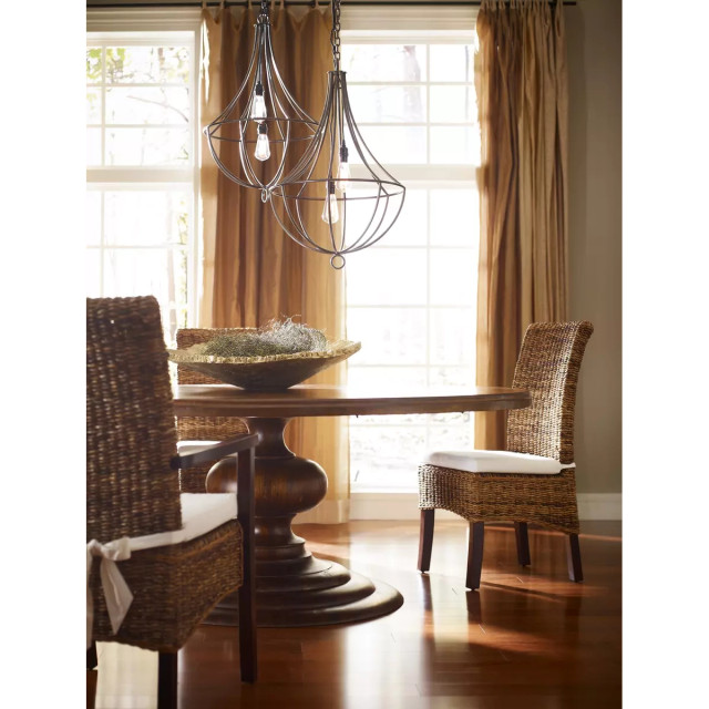 Four Hands Magnolia Round Dining Table - 60" - Dark Oak