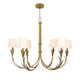 Regina Andrew River Reed Chandelier Small - Antique Gold Leaf