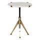 Noir Edith Adjustable Side Table - Large - Antique Brass Finish