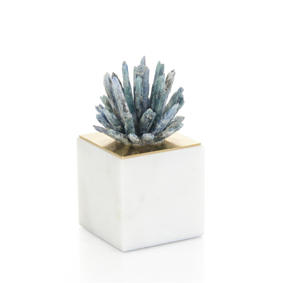 John Richard Cyanite Starburst And Marble Box
