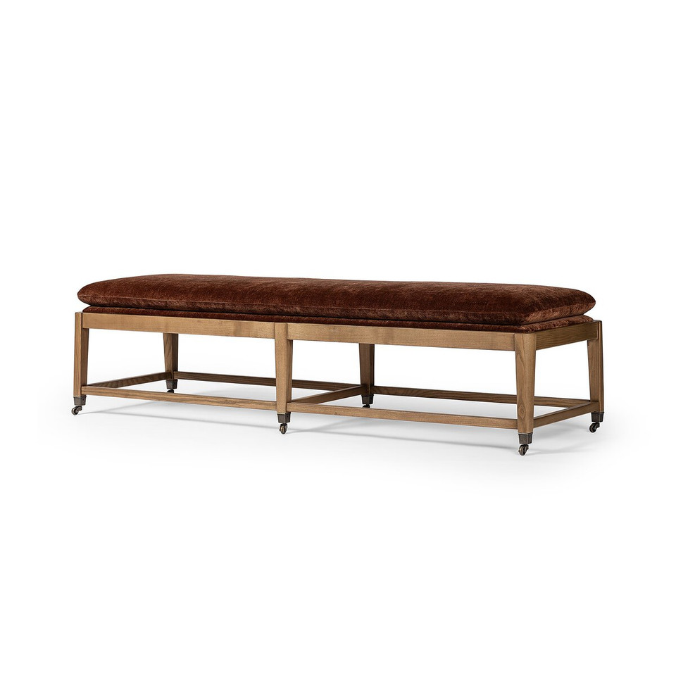 Amber Lewis x Four Hands Demi Accent Bench - Beige Shearling