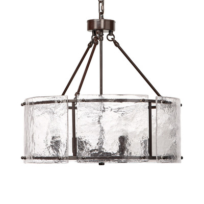 Jamie Young Glenn Large Round Metal Chandelier - Bronze