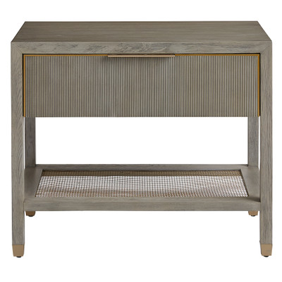 Alder Tweed Caleb One Drawer Nightstand Brushed Smoke
