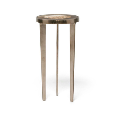 Interlude Home Jan Round Drink Table - Twilight Bronze