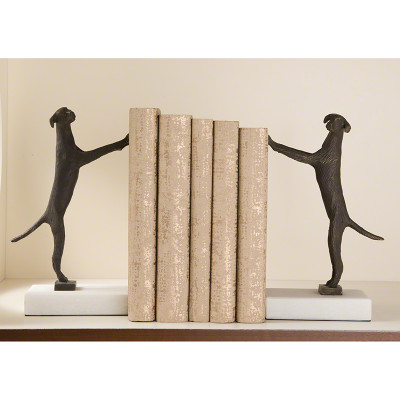 Global Views Golden Retriever Bookends - Pair | Interior HomeScapes