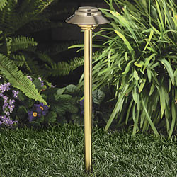 2161-BSN Stainless Steel/Brass Path and Spread Light by Vista Lighting