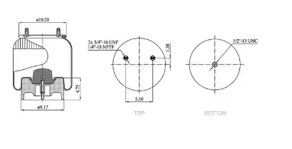 Air Spring (8709)HDV8709, AS87090, W01-358-8709, W013588709, 1R13-159 ...