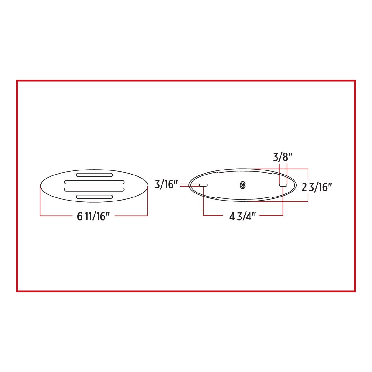 Flatline Red Marker LED Generation 1in Light 32 Diodes (Trux Accessories)