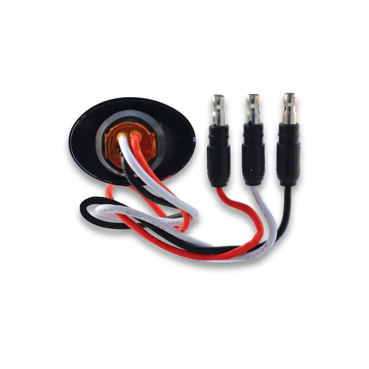 Mini Oval Button Dual Revolution Amber/White LED