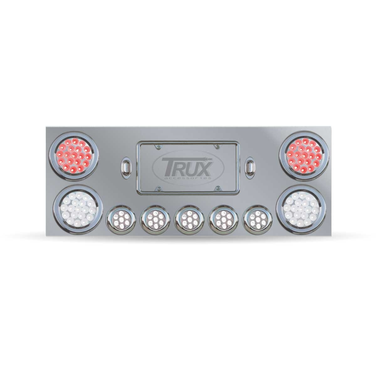 Stainless Steel Rear Center Panel with 2 x 4" & 5 x 2 1/2" Dual ...