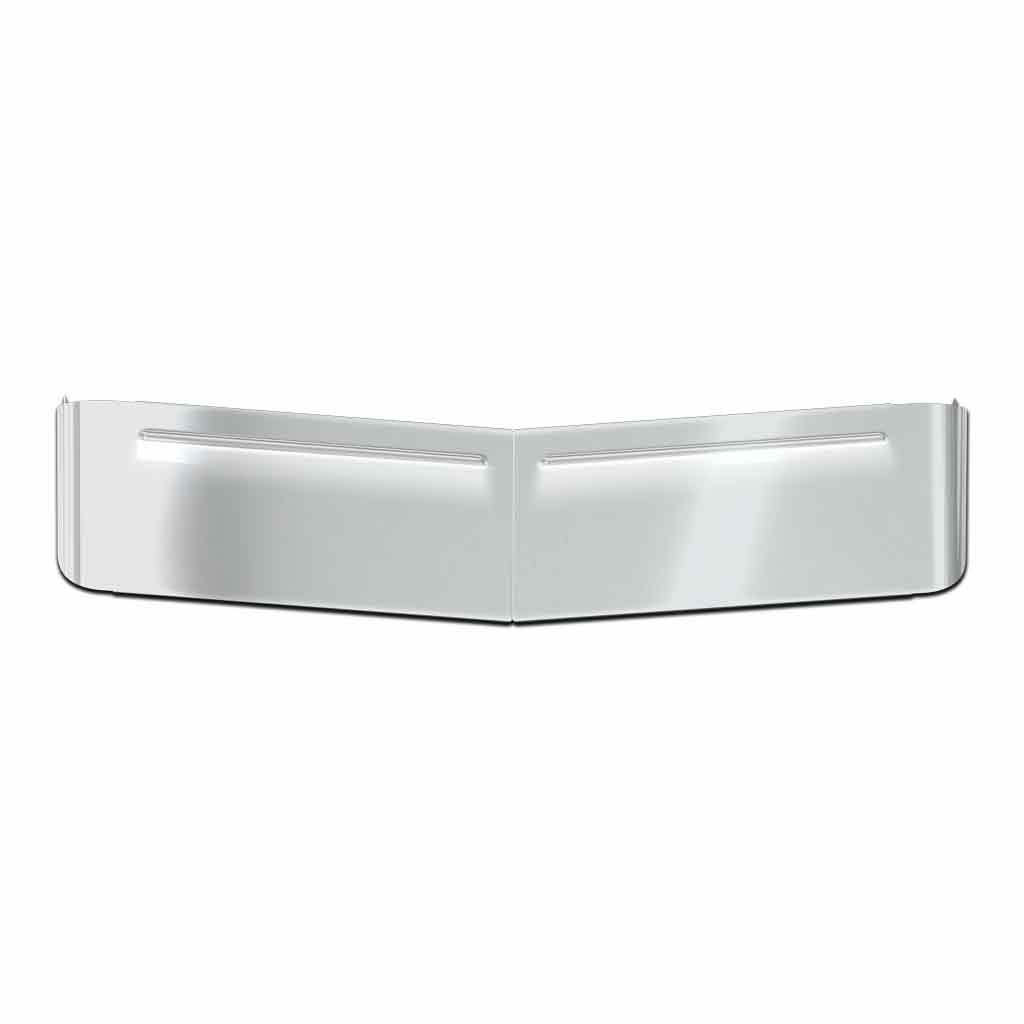 Kenworth 13" Post-Mount Sunvisor with Louvered Spaces for Curved Glass ...