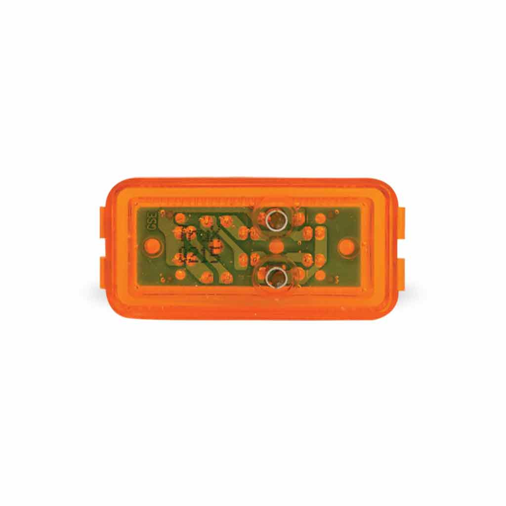 1" x 2" Amber Rectangular LED Marker Light - (6 Diodes)