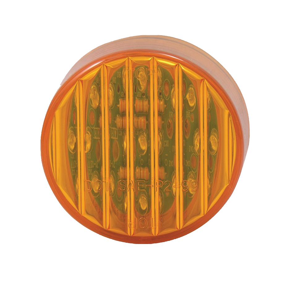 2" Amber Ribbed LED Marker Light