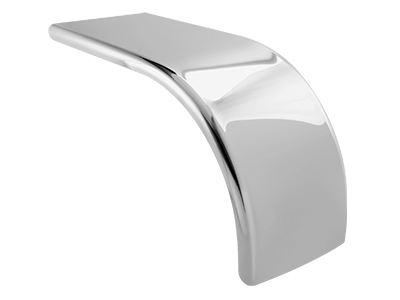 Half-Tandem Low-Rider Fenders. SS Mirror Shine Pair BA505HT