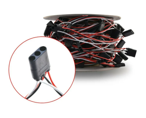 Triple Female Bullet Plug Wire Harness 4" Spacing