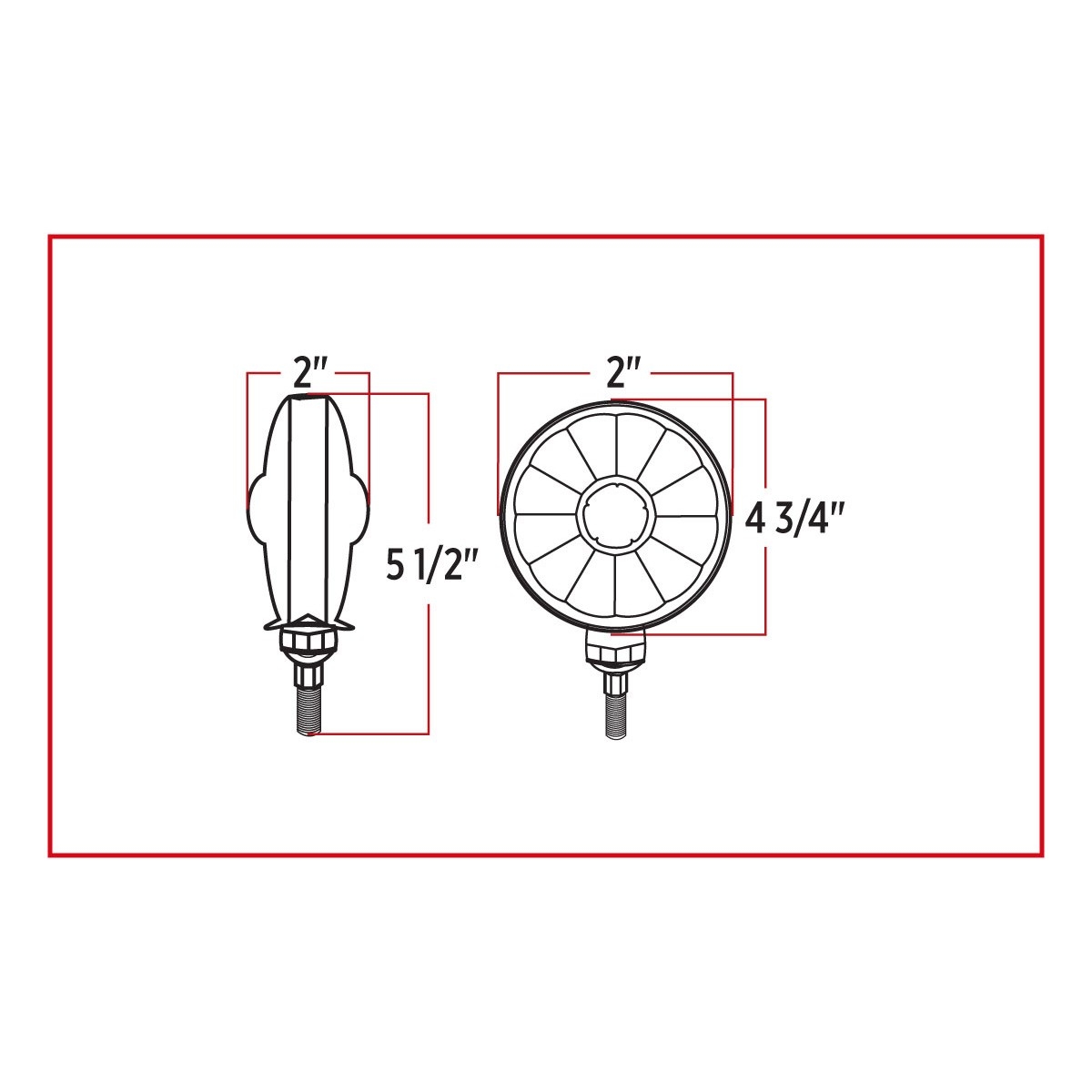 Super Diode Double Face Round LED Marker/Turn Signal (Trux Accessories)