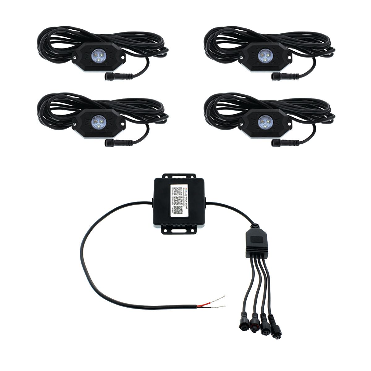 RGB Multi-Color Rock Light Kit - 500 Lumen (4 Piece), 36604