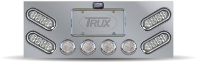 Stainless Steel Rear Center Panel with 4 Oblong & 4 x 2 1/2 Clear LEDs ...