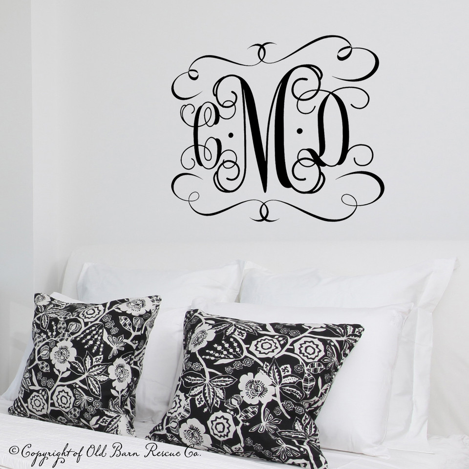 Monogram Letters | Monogram Wall Decals - Old Barn Rescue