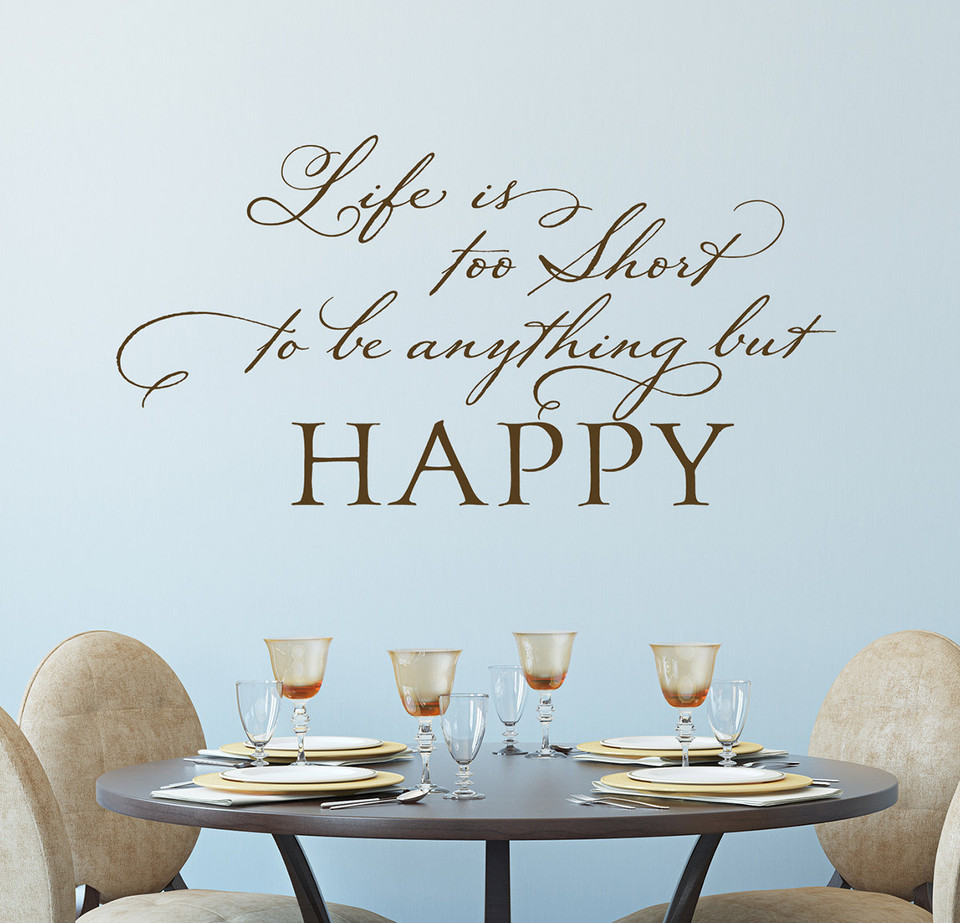 Happy Life Quotes | Motivational Wall Decals | Be Happy Wall Decor