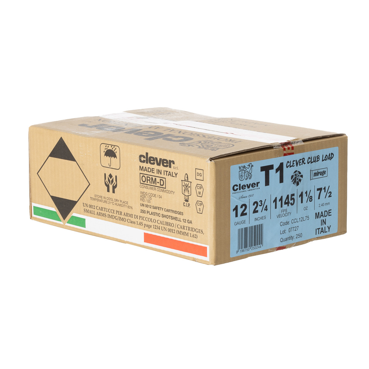 Clever Mirage T1 Club 12ga 1 1/8oz 1145fps #7.5- Case - Clay Shooters ...