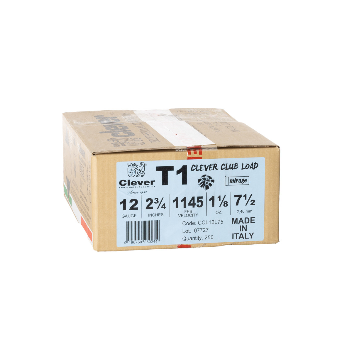 Clever Mirage T1 Club 12ga 1 1/8oz 1145fps #7.5- Case - Clay Shooters ...