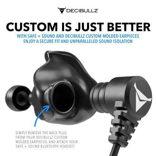 Decibullz SAFE+SOUND Bluetooth Wireless Hearing Protection - Clay ...