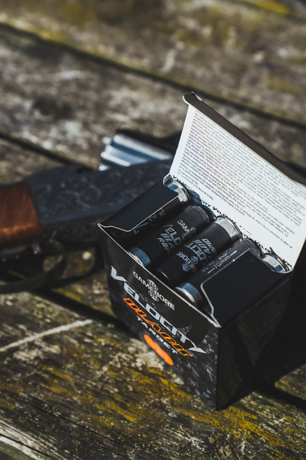 GAMEBORE VELOCITY BLACK 12ga 3/4oz 2.5" 1190fps #8 - FIBRE WAD - (1 BOX ...