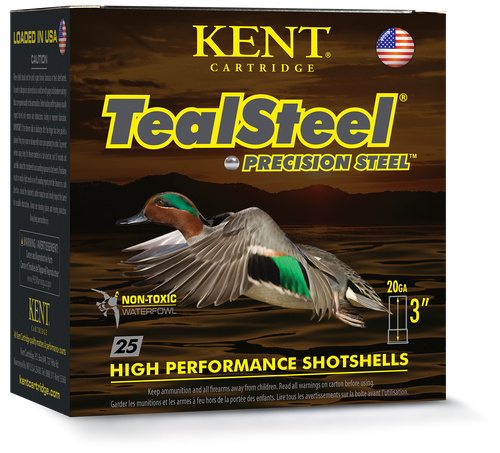 Kent TealSteel 20ga, 3", 1oz, 1250fps, #6, Box/25rd - Clay Shooters Supply