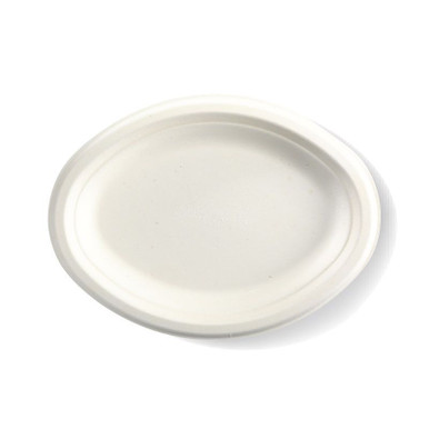 10.25X7.75" OVAL BIOCANE PLATE Pieces : 500 - All Branded Group Packaging