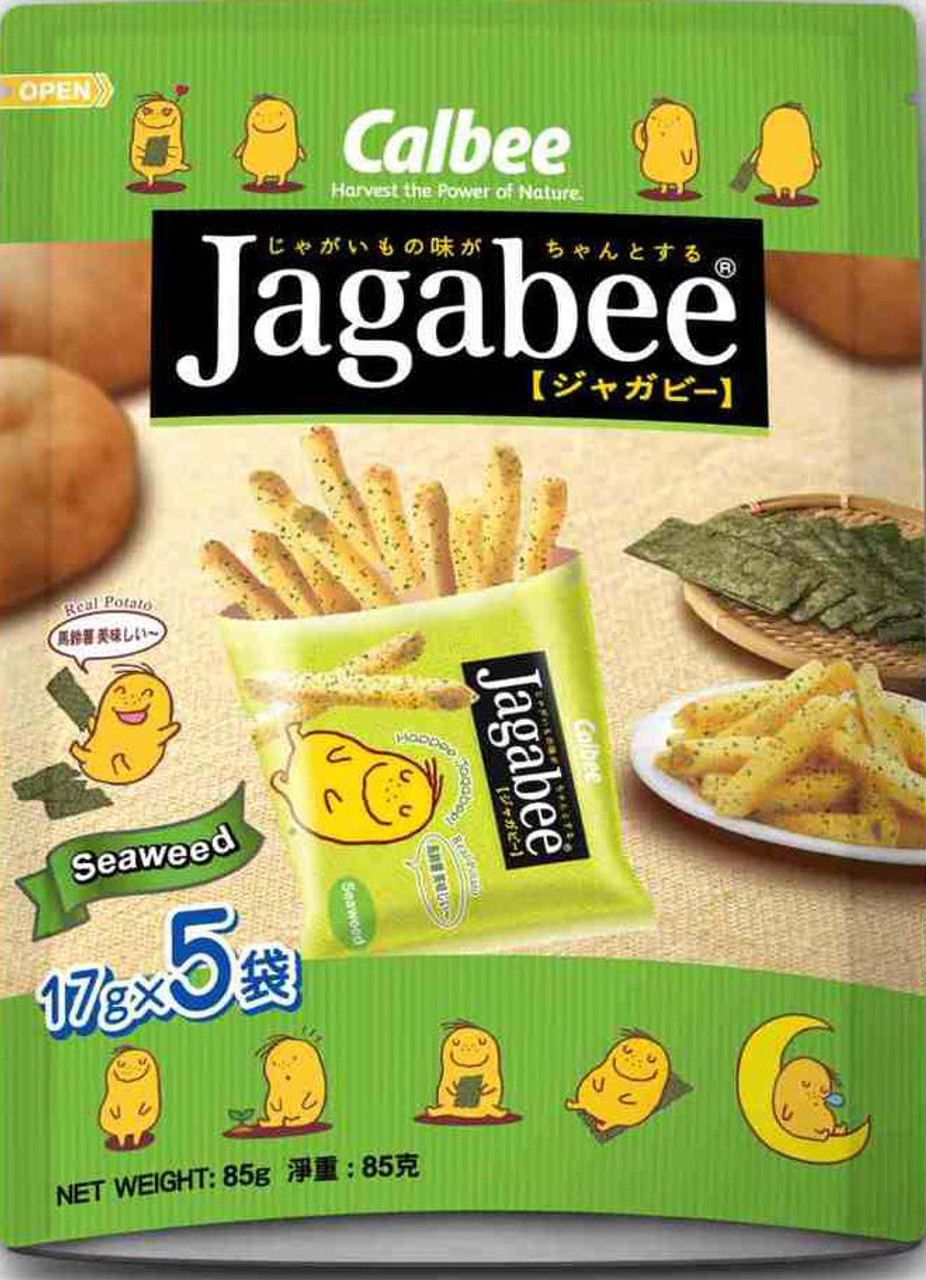 CALBEE - JAGABEE Potato Sticks Seaweed Flavor | 宅卡B 薯條紫菜味 Bag Size (17G X5 Small Pack) 85G ...
