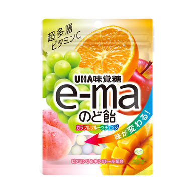 UHA e-ma Candy Fruit Flv | 味覺糖 E-MA 幻彩雜果糖袋裝 50g