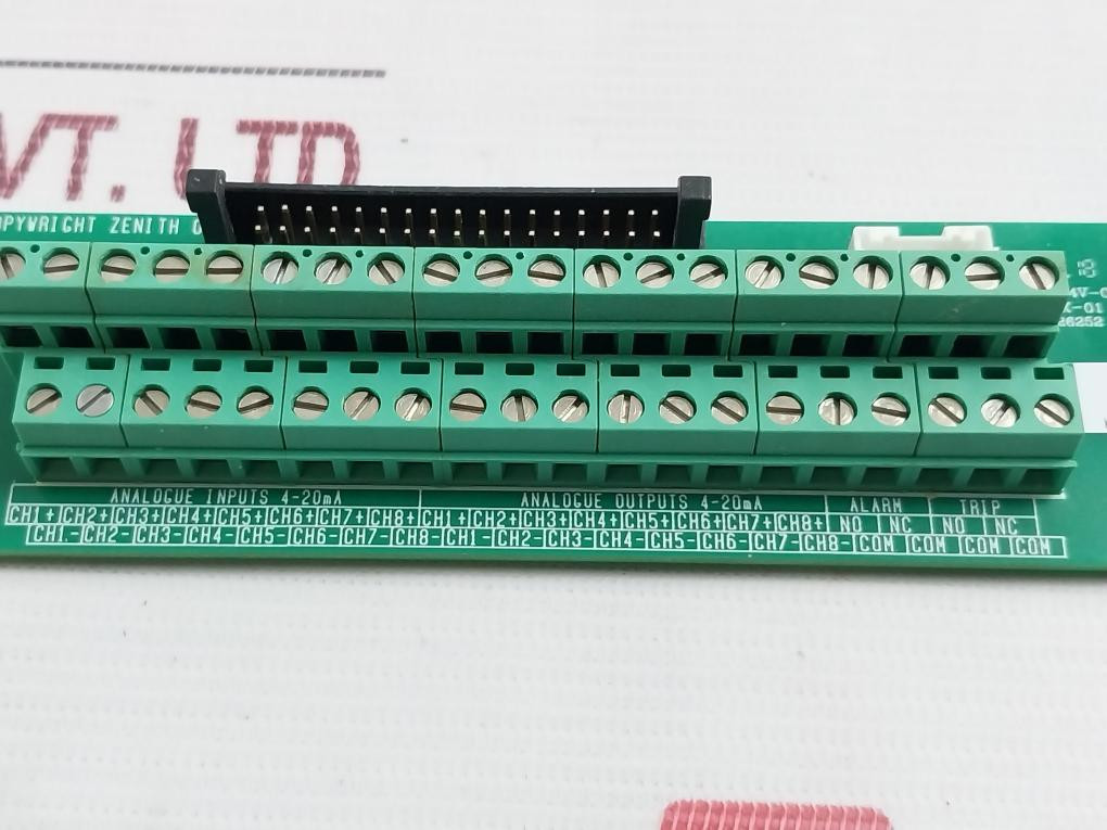 Zenith 16000020 Analog I/O Terminal Module Rev 0 4-20Ma