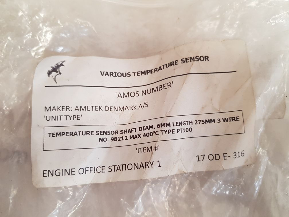 Ametek pt100 temperature sensor shaft