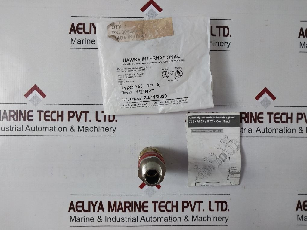 Hawke 753 A 1/2" Npt Cable Gland 753-atex