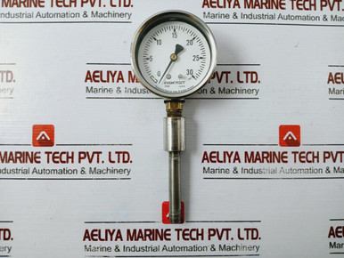 Ashcroft 1008 Pressure Gauge 0-30 Psi W/ Soldered Bronze Tube & Brass ...