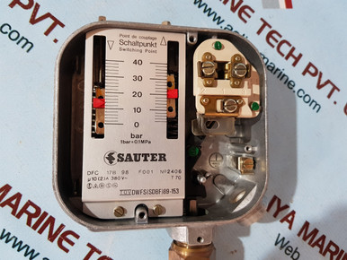 Sauter Dwfs(Sdbf)89-153 Pressure Switch 0 To 40 Pressure 10(2)A 380V