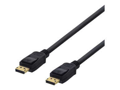 Deltaco DisplayPort-kabel, 4K UHD, DP1.2, 5 m,sort