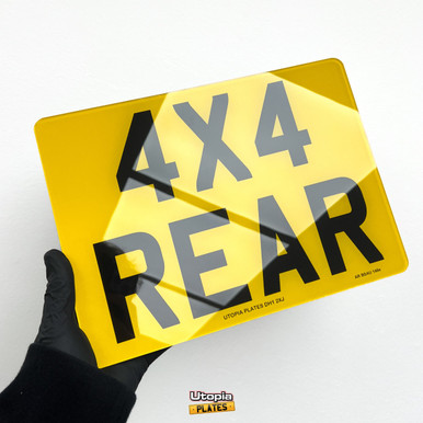 4x4 Square Number Plates - For Land Rover Defender, Taxi, Trailer