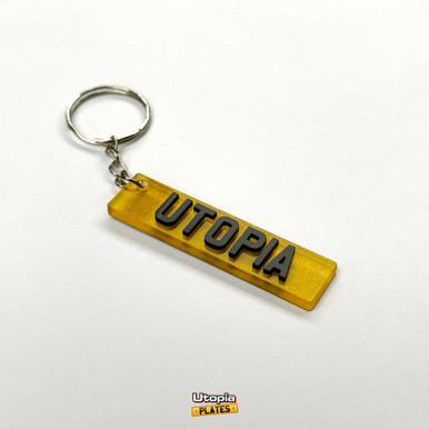 Personalised 4D Number Plate Keyring