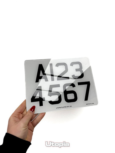 Trailer Registration Plate - DVLA Compliant (One Letter + 7 Numbers)