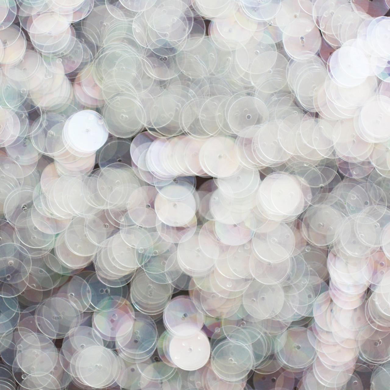 10mm Sequins Light Crystal Rainbow Iris Iridescent - SequinsUSA