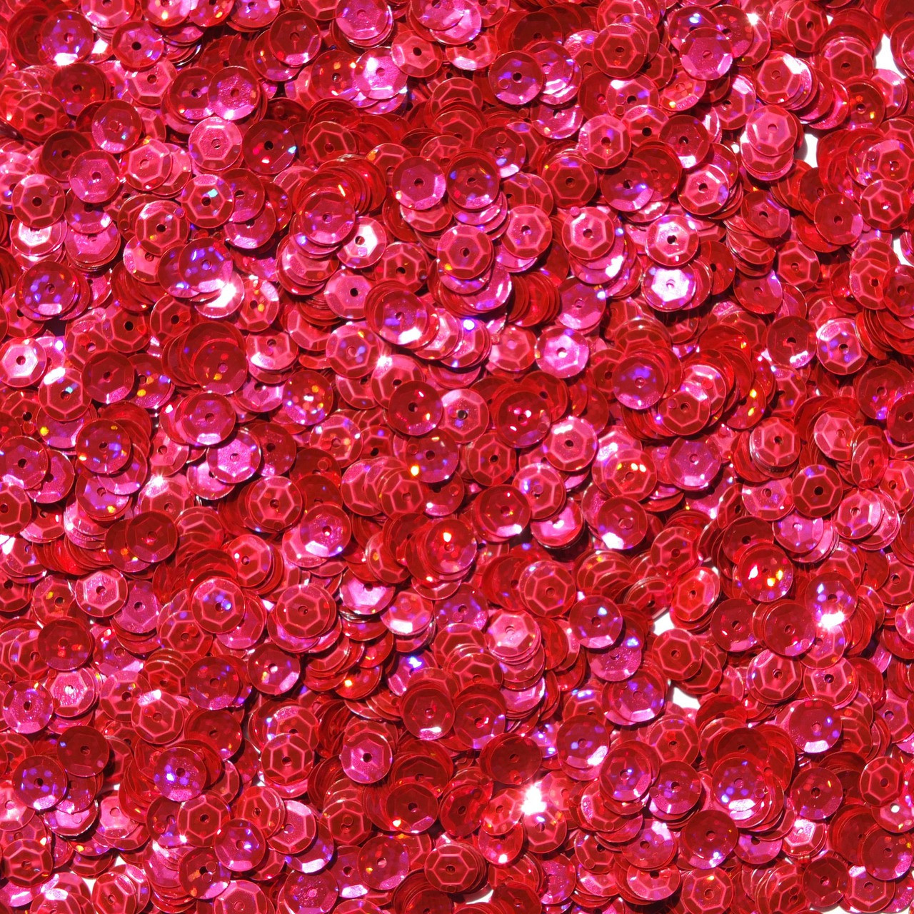 6mm Cup Sequins Hot Pink Fluorescent Hologram Glitter Sparkle Metallic ...