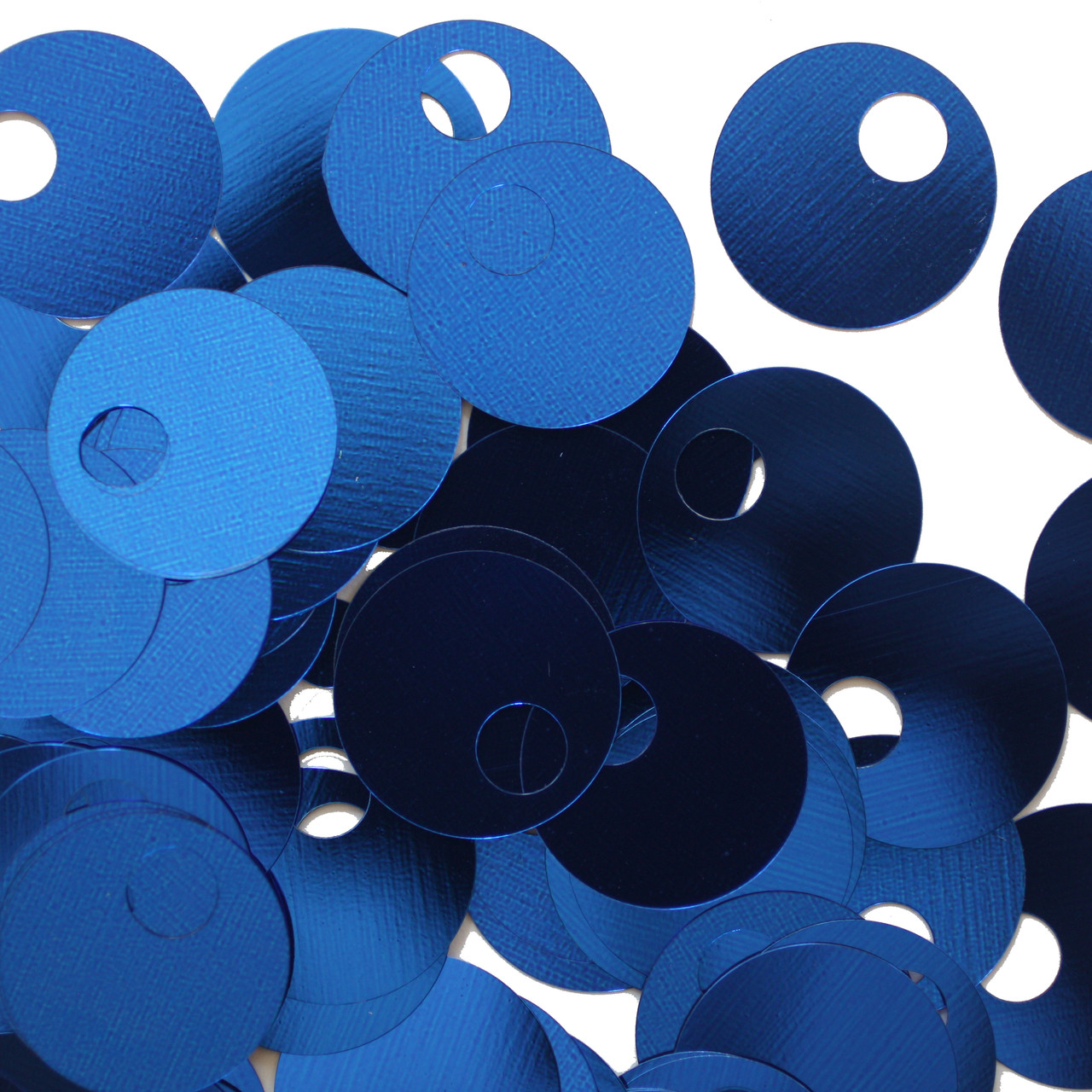 20mm Sequins Large Hole Royal Blue Metallic - SequinsUSA