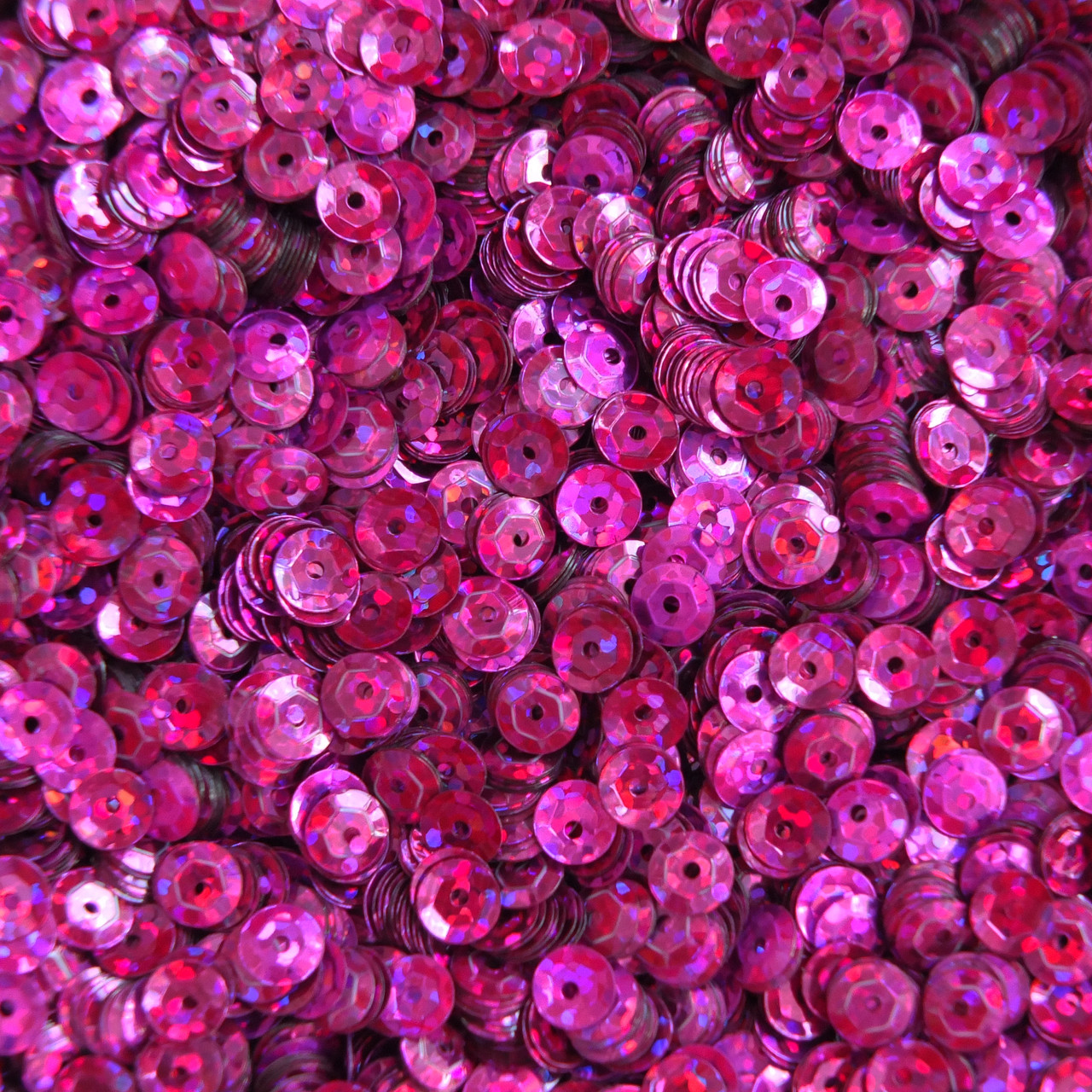 5mm Cup Sequins Fuchsia Pink Hologram Glitter Sparkle Metallic - SequinsUSA
