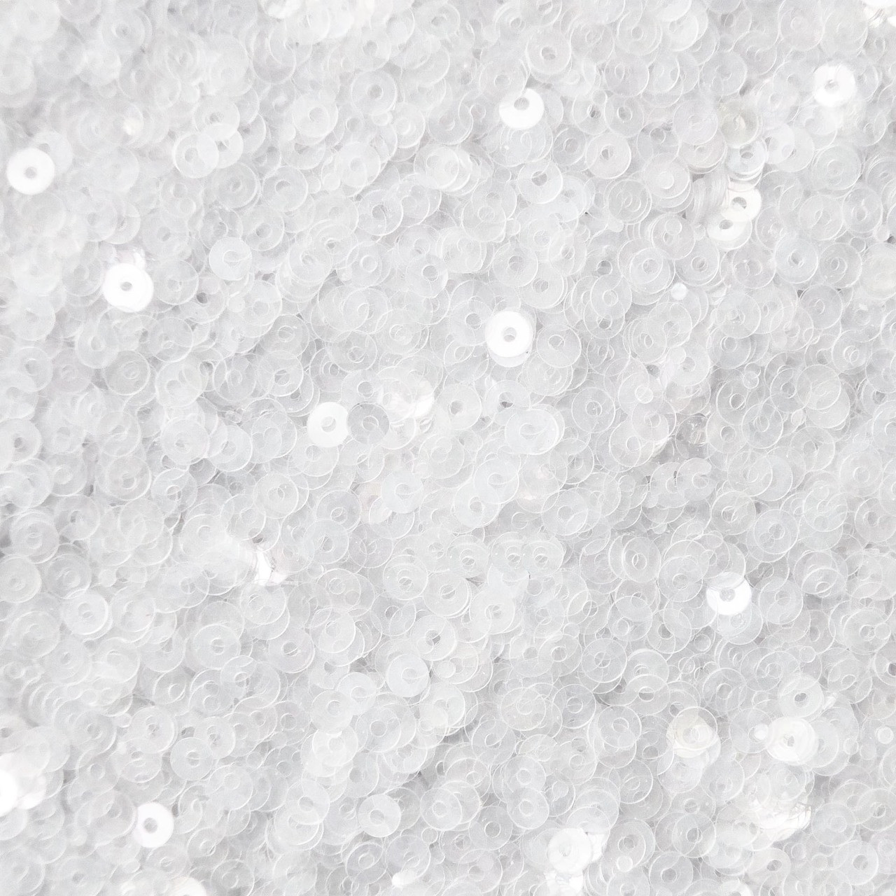 3mm Sequins Shiny Crystal Clear Transparent See-Thru - SequinsUSA