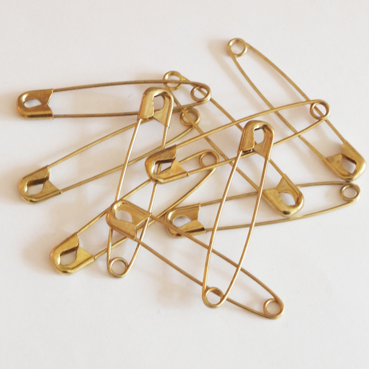 Gold Safety Pins 2.25 Size 4 Pack of 100 Made in USA