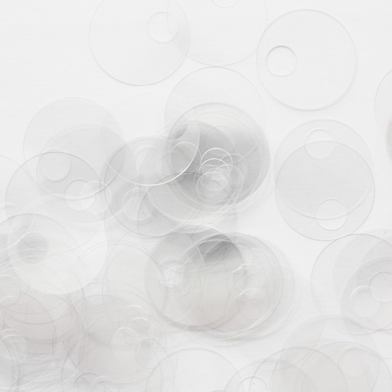 20mm Sequins Large Hole Crystal Clear Transparent See-Thru - SequinsUSA