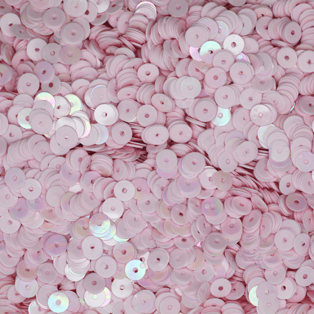 5mm Sequins Light Pink Rainbow Iris Shiny Opaque - SequinsUSA