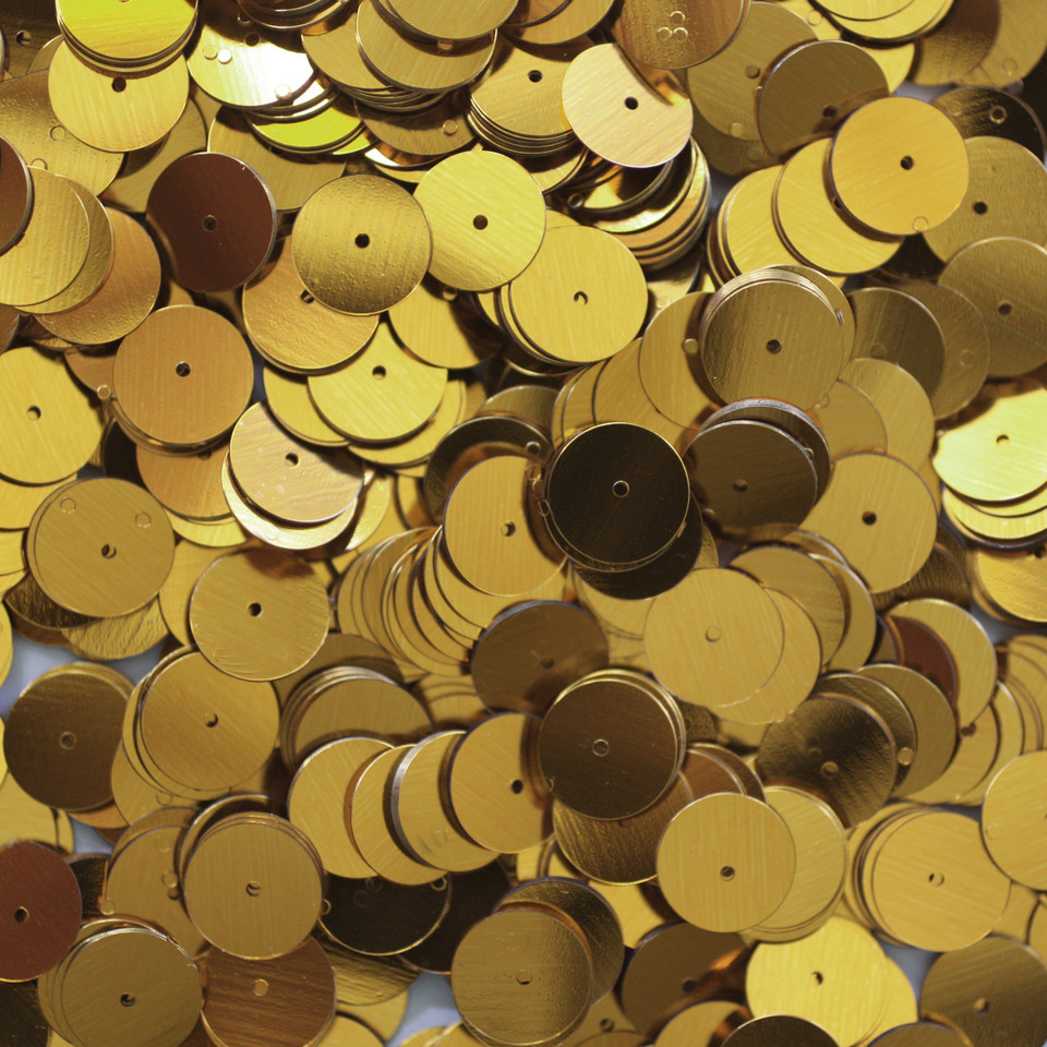 10mm Sequins Gold Metallic - SequinsUSA